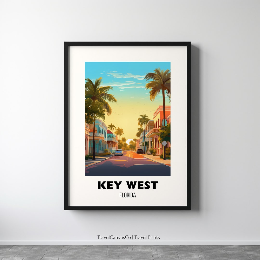 Key West Florida Travel Wall Art Poster Print, Key West Florida Travel ...
