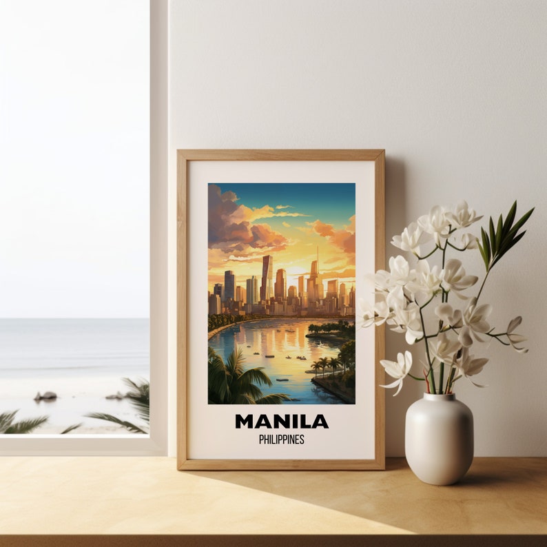 Manila Poster, Filipino Artwork Manila Travel Poster Philippines Art ...