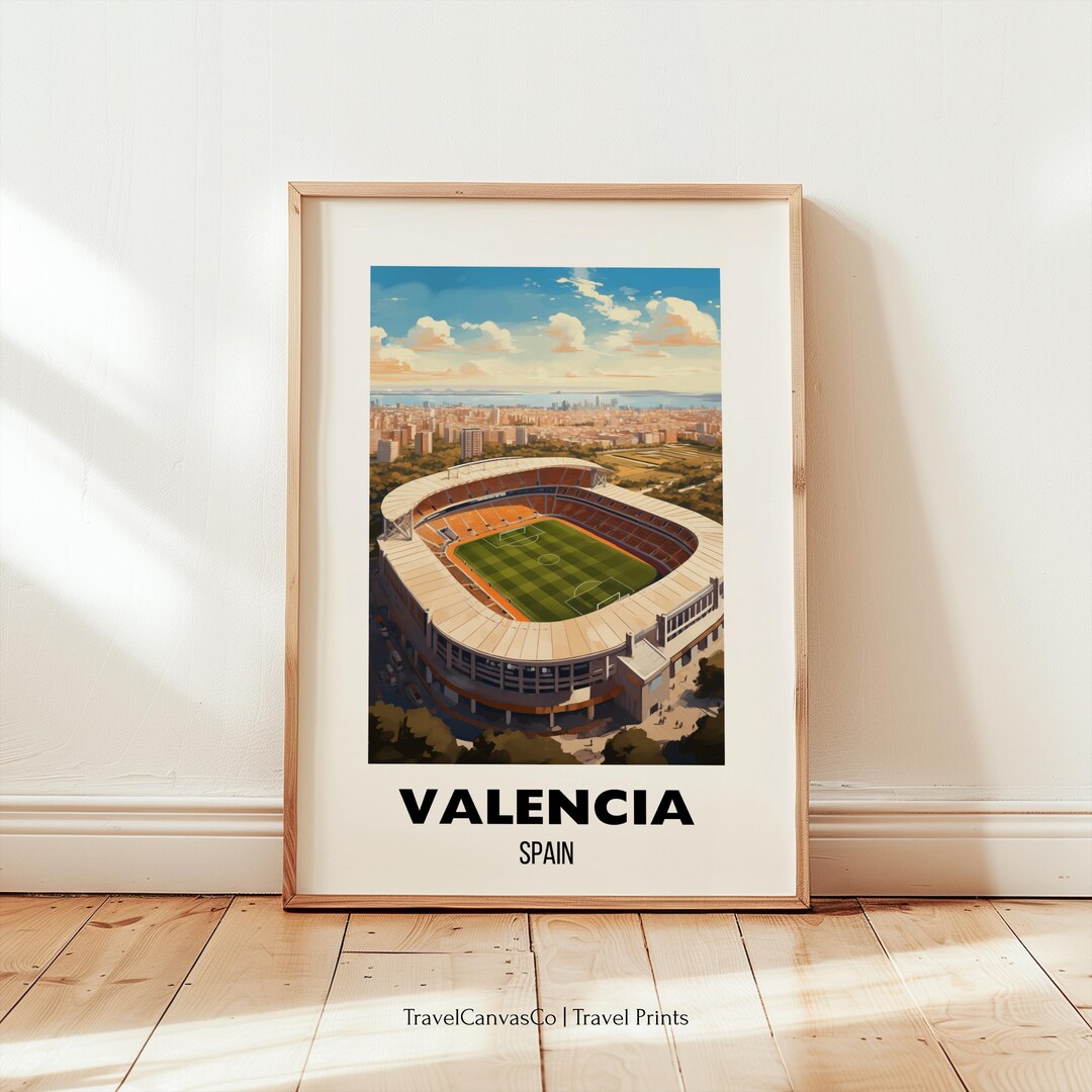 Valencia Poster Wall Art, Football Futbol Estadio Stadium, Soccer ...