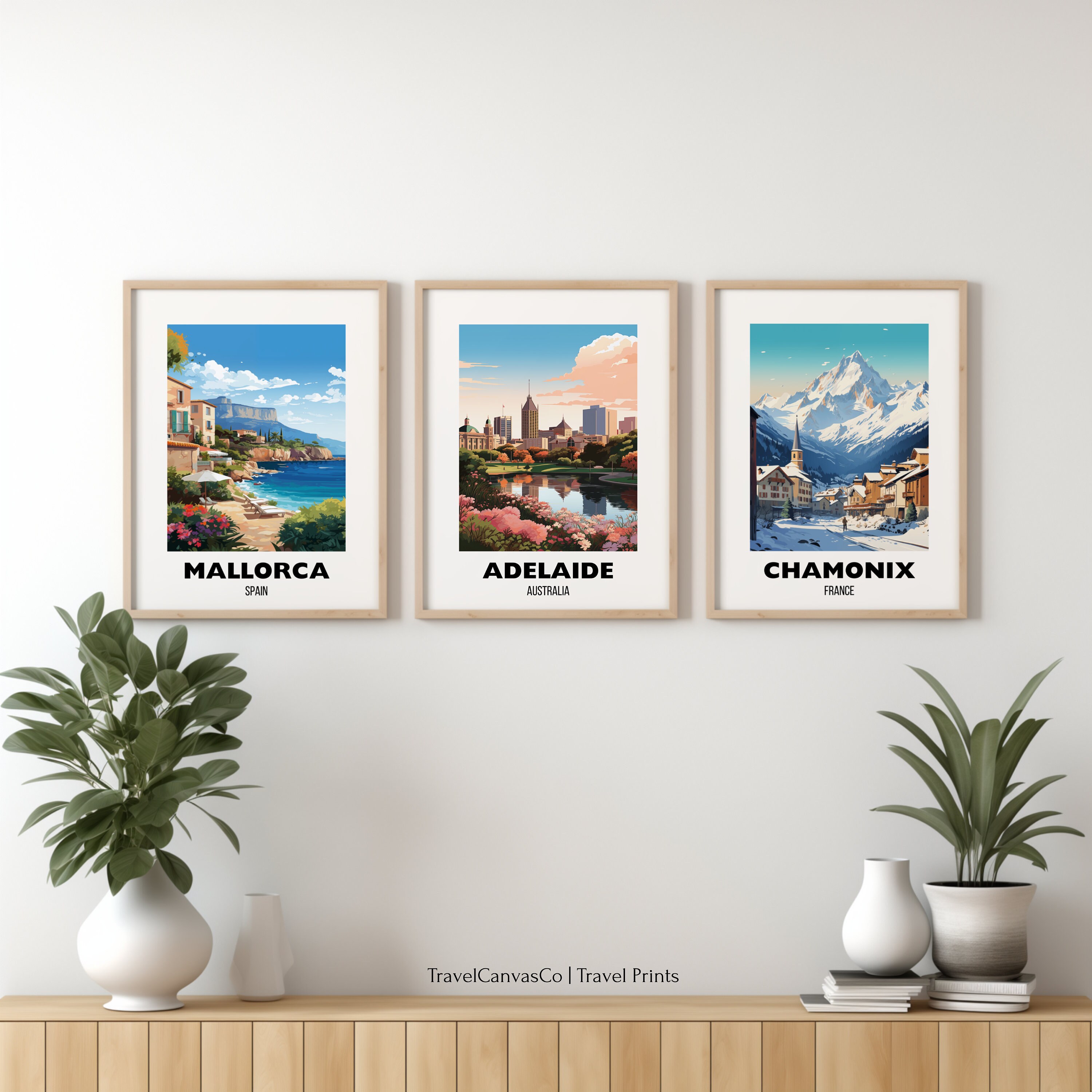 Custom Set of 6 Travel Prints, Personalized City Prints, Digital ...