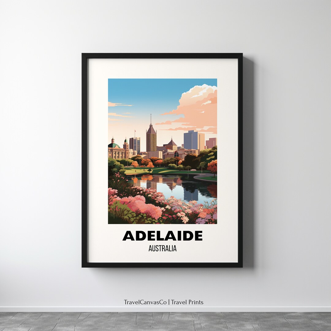 Adelaide Australia Travel Poster, Adelaide Wall Art, Printable Adelaide ...