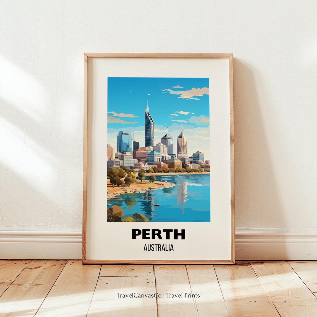 Perth Travel Poster Wall Art, City Art Poster, Australia Travel Prints ...