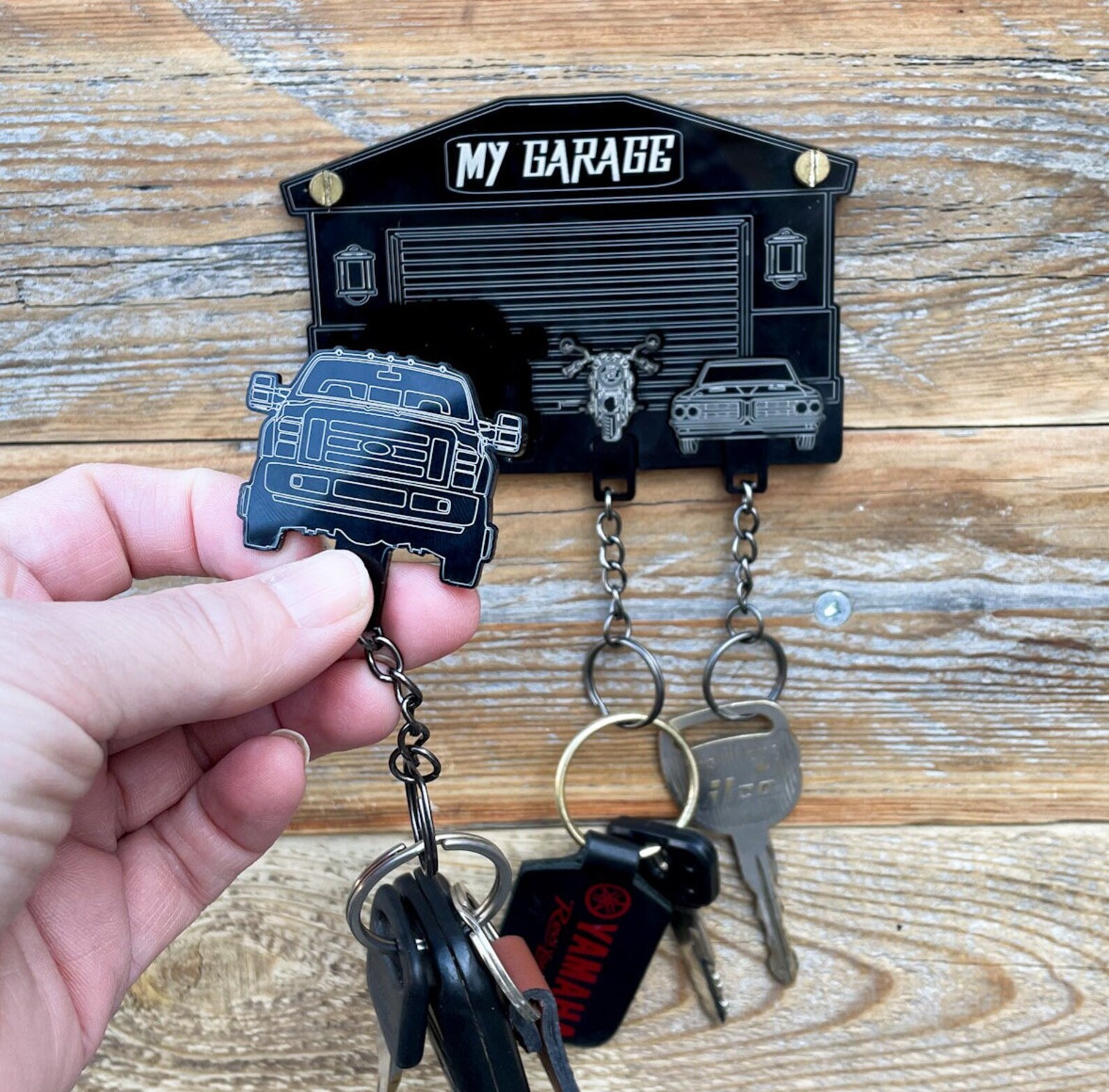Custom Key Holder Garage Keys Truck, Car, Motorcycle Keychains ...