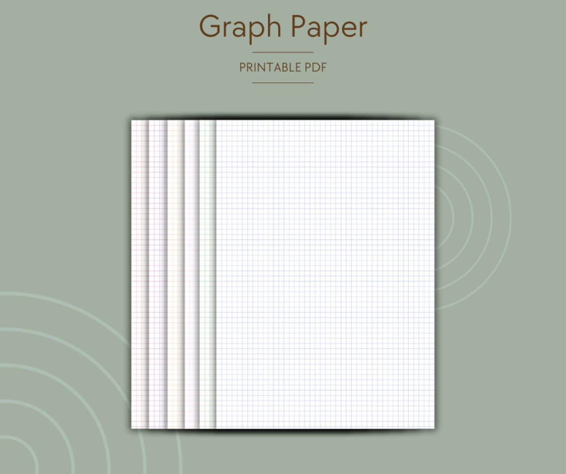 A4 Graph Paper PNG 6 Colour Pack Math, Art, Design Digital Download - Etsy