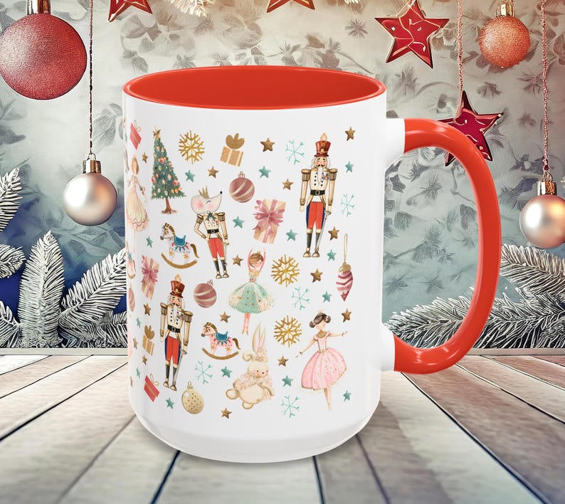 Nutcracker Mug: Christmas Gift, Whimsical Accent Coffee Mug, Cute ...