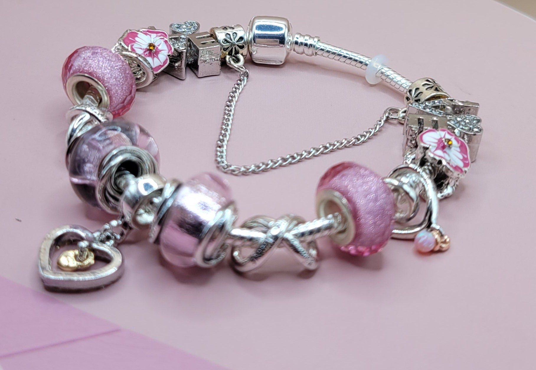 Pink Heart Forever Pandora Style Bracelet - Etsy