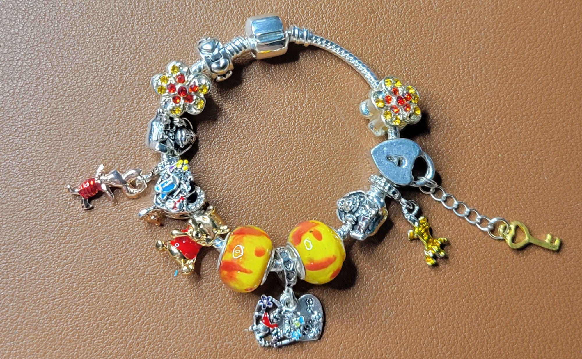 Winnie the Pooh Bead Bracelet - Etsy