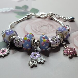 Colorful Daisy Bracelet Pandora Style - Etsy