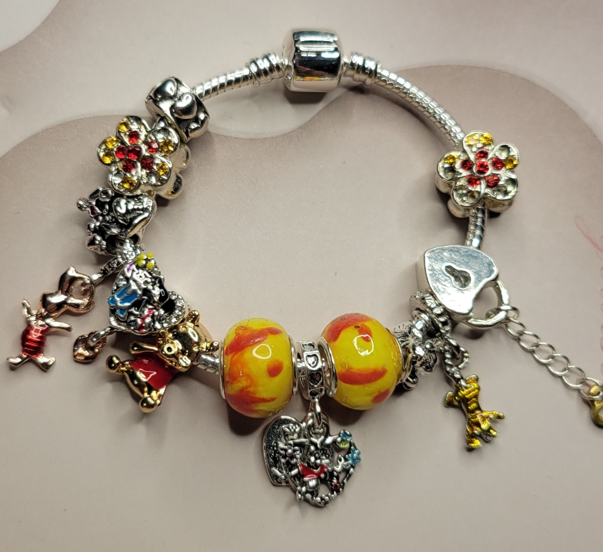 Winnie the Pooh Bead Bracelet - Etsy