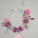 Hot Pink Pandora Style Bead Bracelet - Etsy