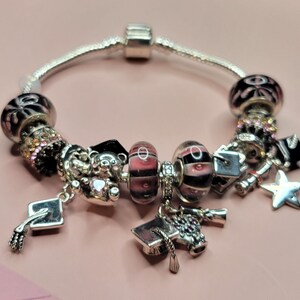 Graduation Theme Pandora Style Bracelet - Etsy
