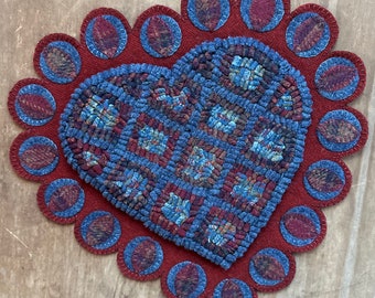Scrappy Hooked Penny Mat- Wool Kit - Etsy