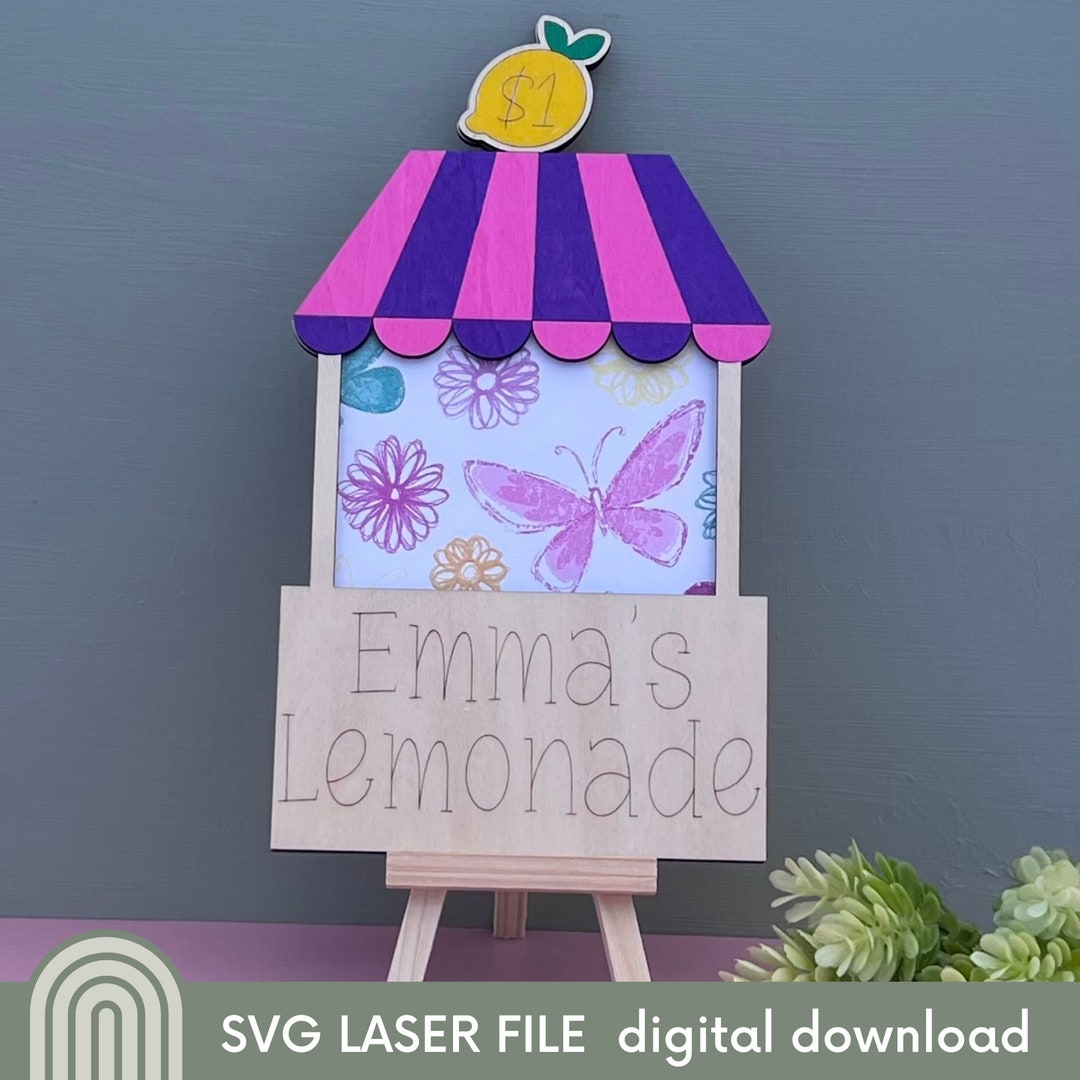 Lemonade Stand Sign SVG for Kid Lemonade Stand DIY Laser Cut Sign for ...