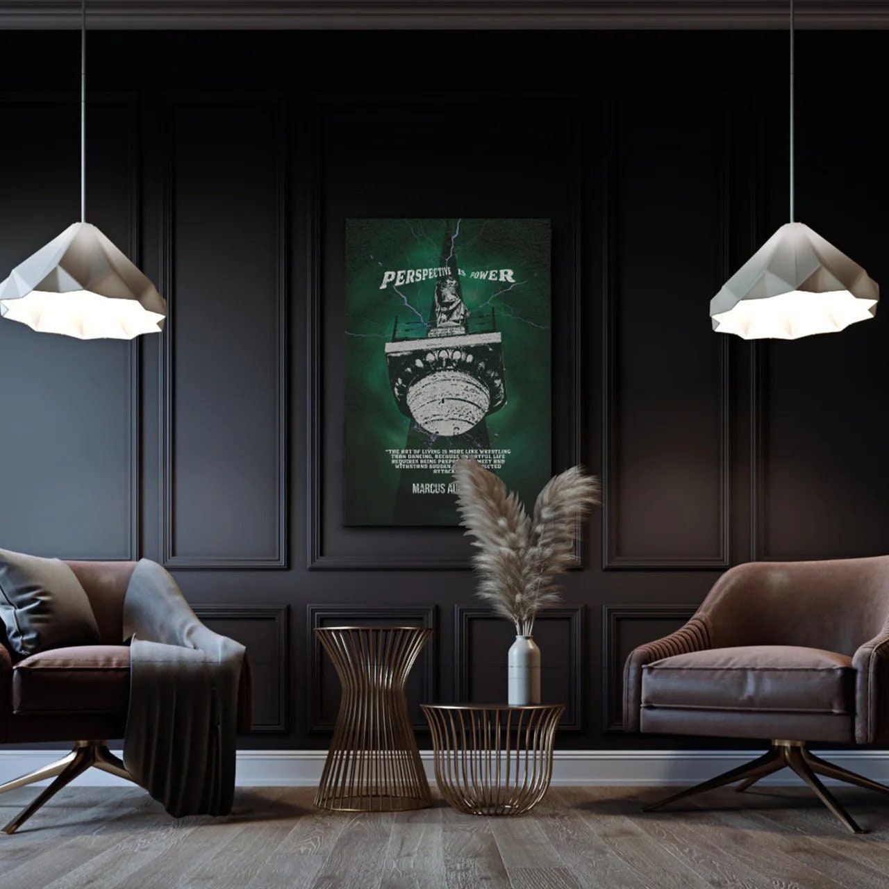 Perspective is Power Stoic Resilience Canvas Ancient Philosophy Wall ...