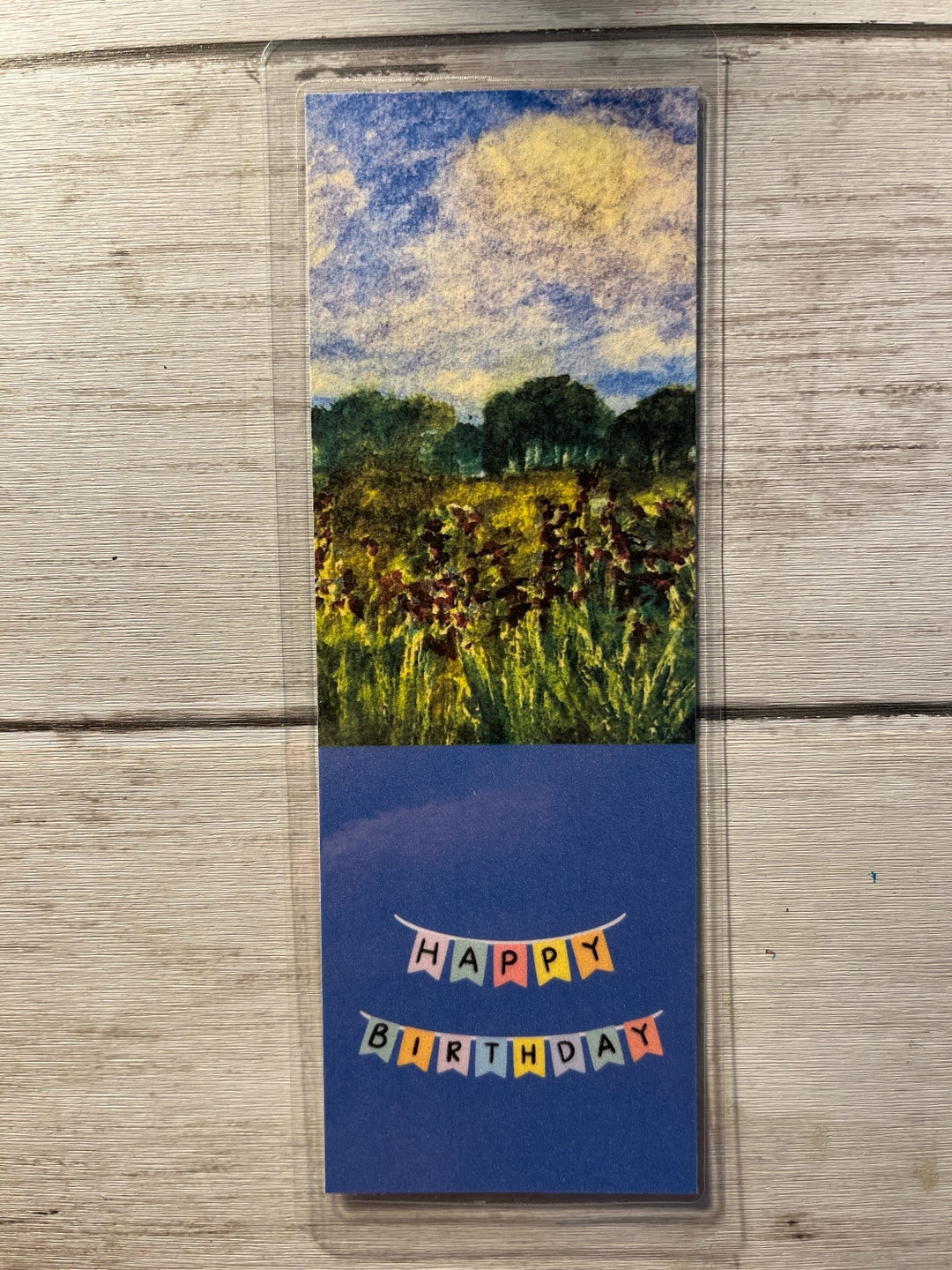 Happy Birthday Laminated Bookmark - Etsy