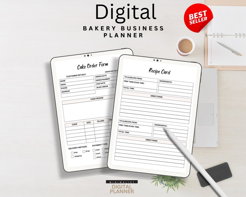 Bakery Business Planner, Bakery Planner, Bakery Order Form, Business ...