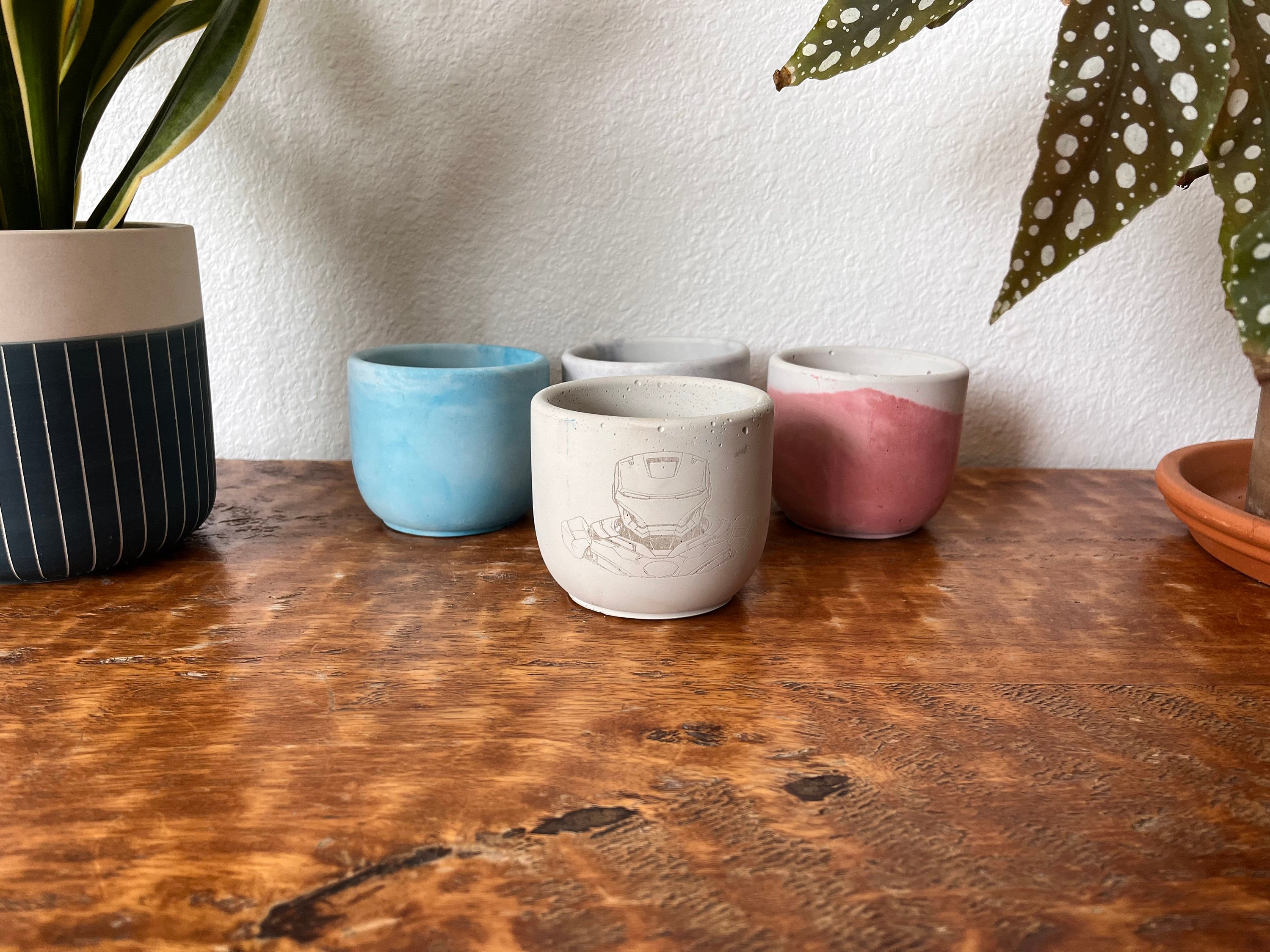 Engraved Superhero Concrete Candle - Etsy