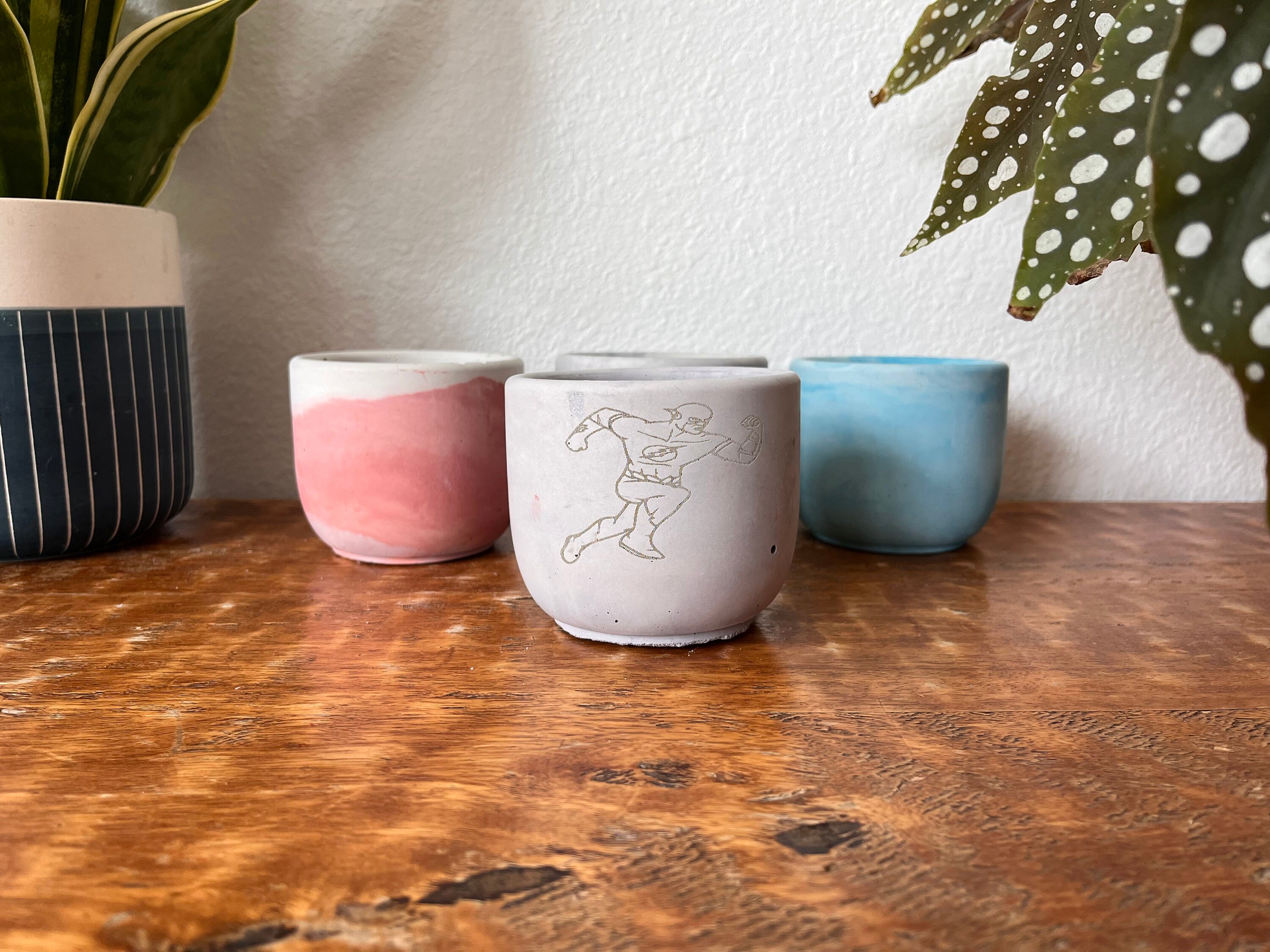 Engraved Superhero Concrete Candle - Etsy