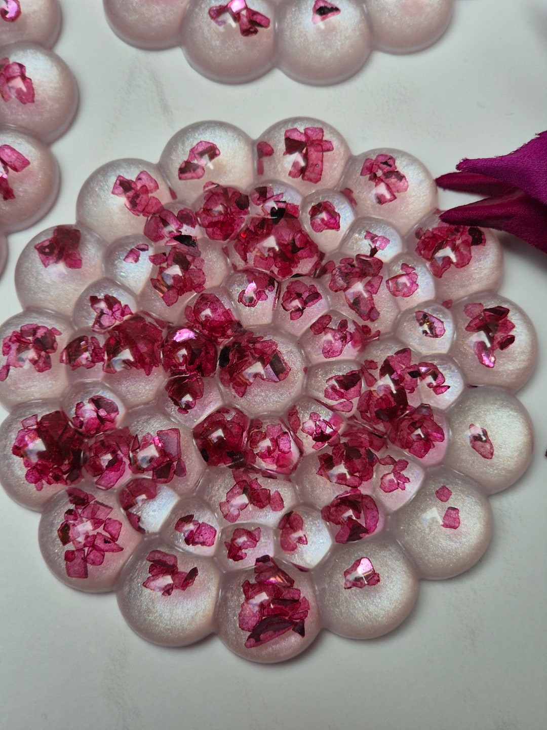 Epoxy Resin Coasters - Bubbles - Handmade - Unique Gift - Eye-catcher ...