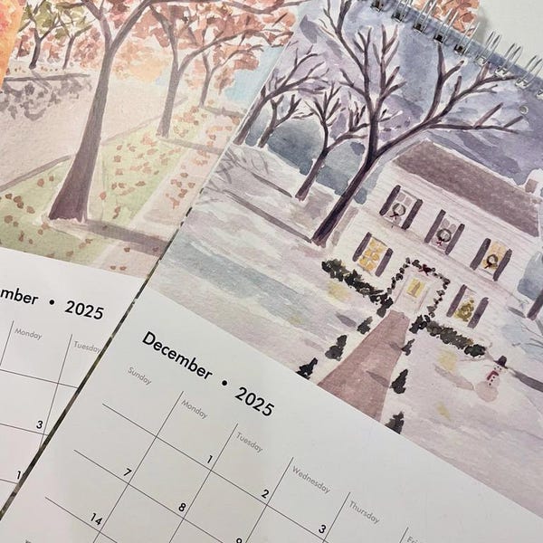 Watercolor Calendar - Etsy