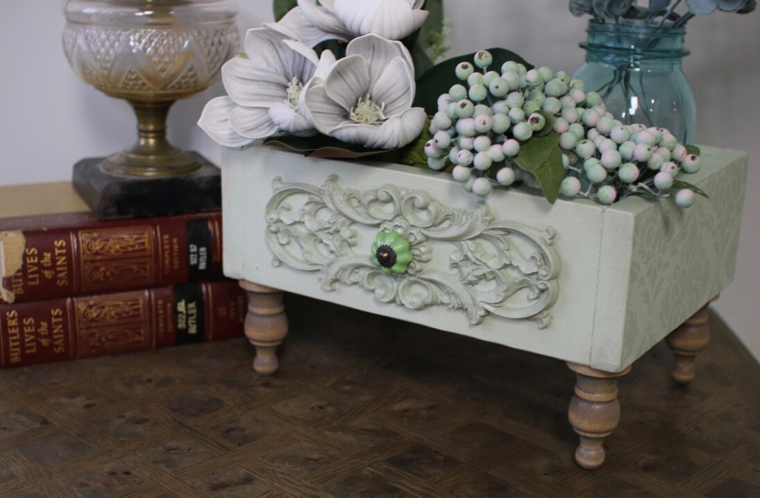 Pale Green Hand Made French Country Table Box Riser Centerpiece ...