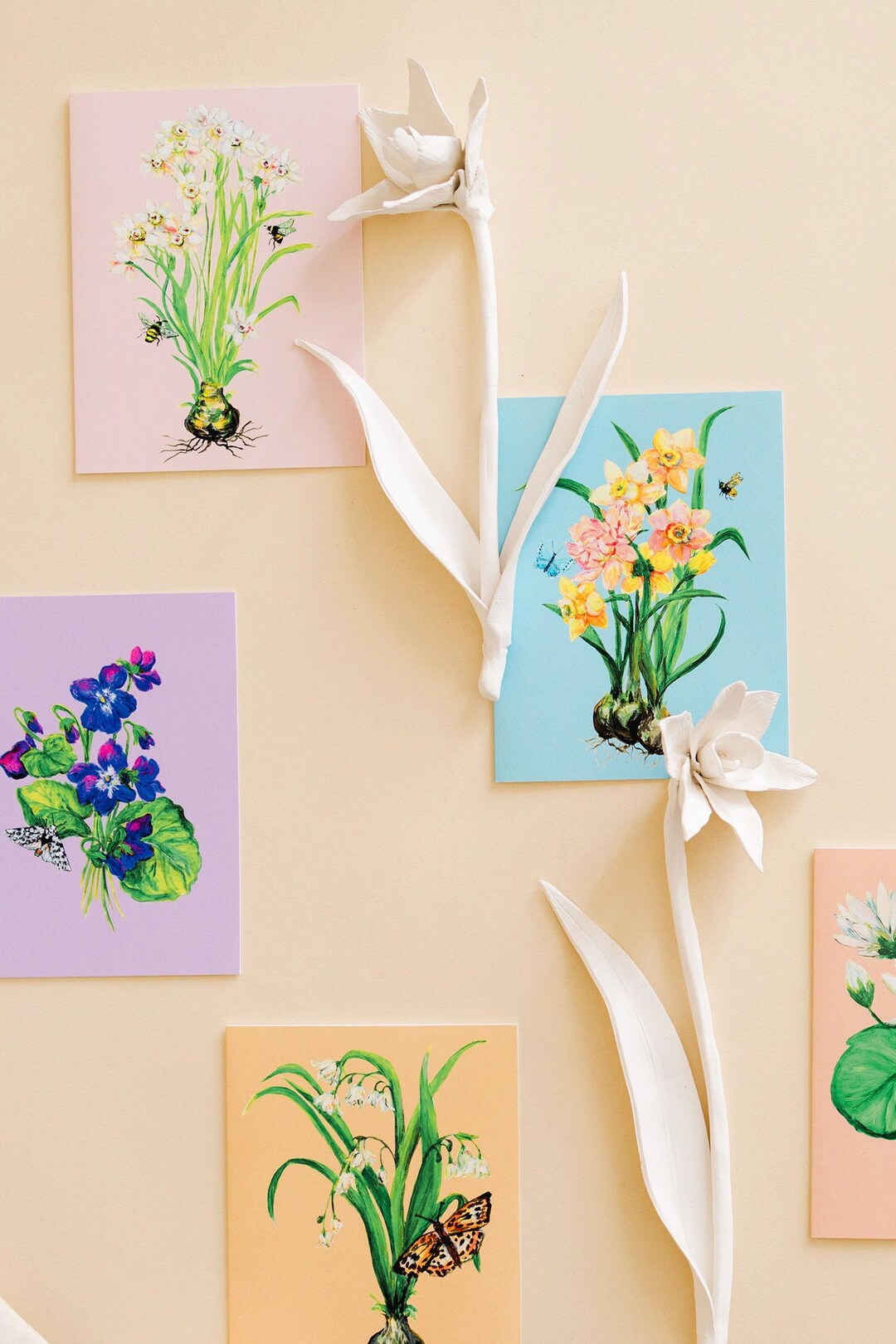 Flowers + Pollinators Card Set | Part 1 - Etsy