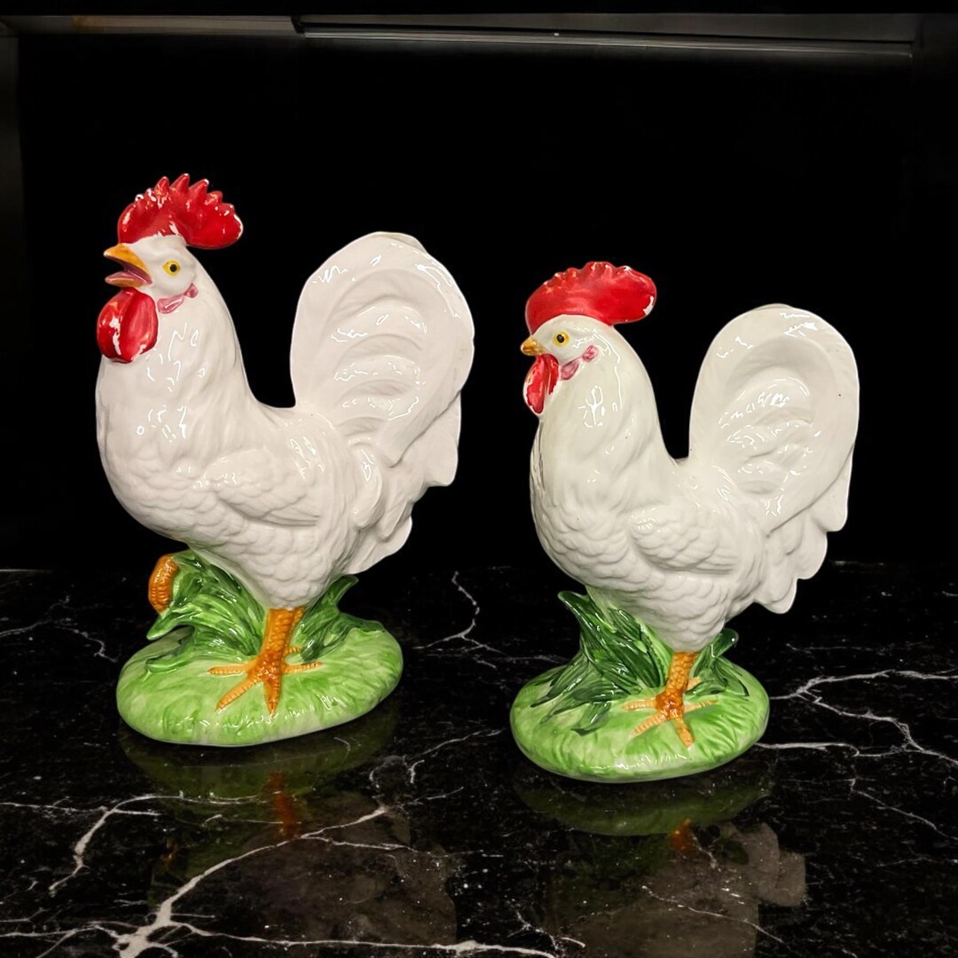 Lefton Vintage Hen and Rooster 7” Tall 1 Pair - Etsy