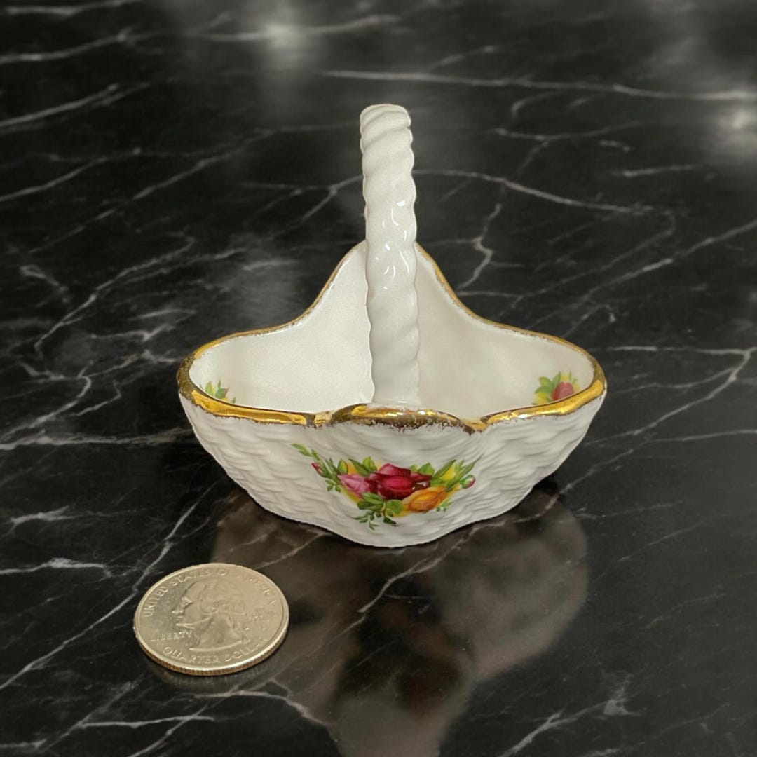 Royal Albert Small Flower Basket 2 7/8” Wide - Etsy