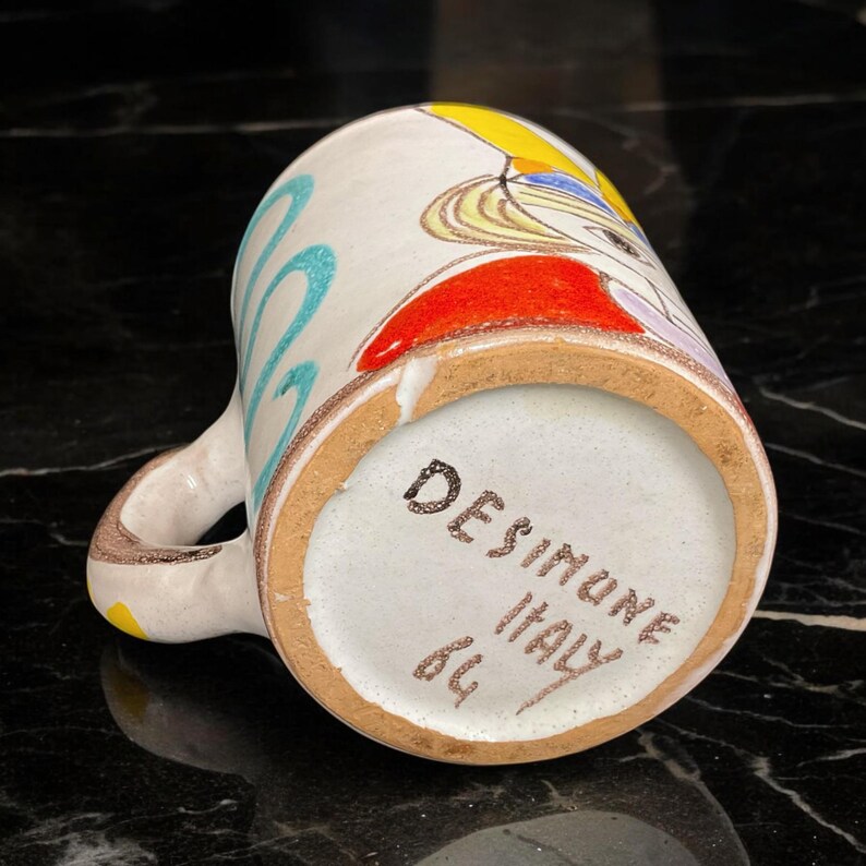 Desimone Italy 64 Art Pottery Mug - Used - Etsy