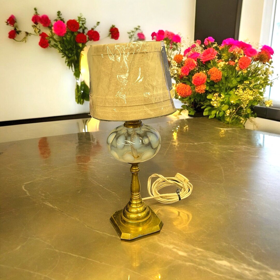 Fenton Opalescent Boudoir Dressing Table Lamp - Etsy