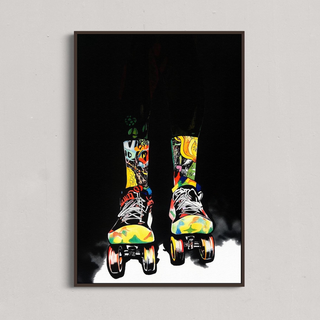 Roller Skater Poster, Graffiti Style Art, Urban Skating Culture Wall ...