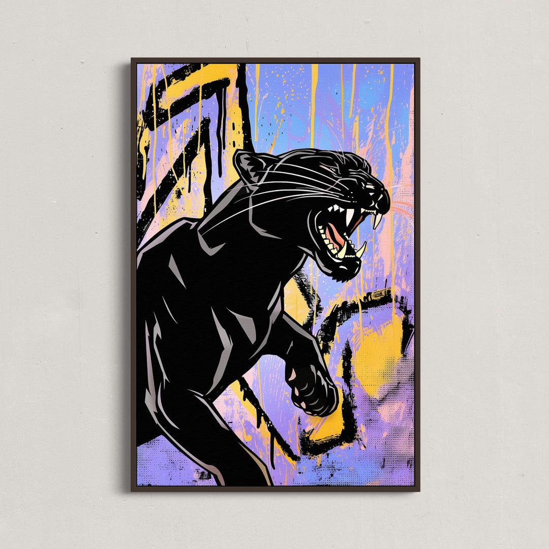 PVAMU Panthers Mascot Graffiti Poster, HBCU Art, Urban Wall Decor ...