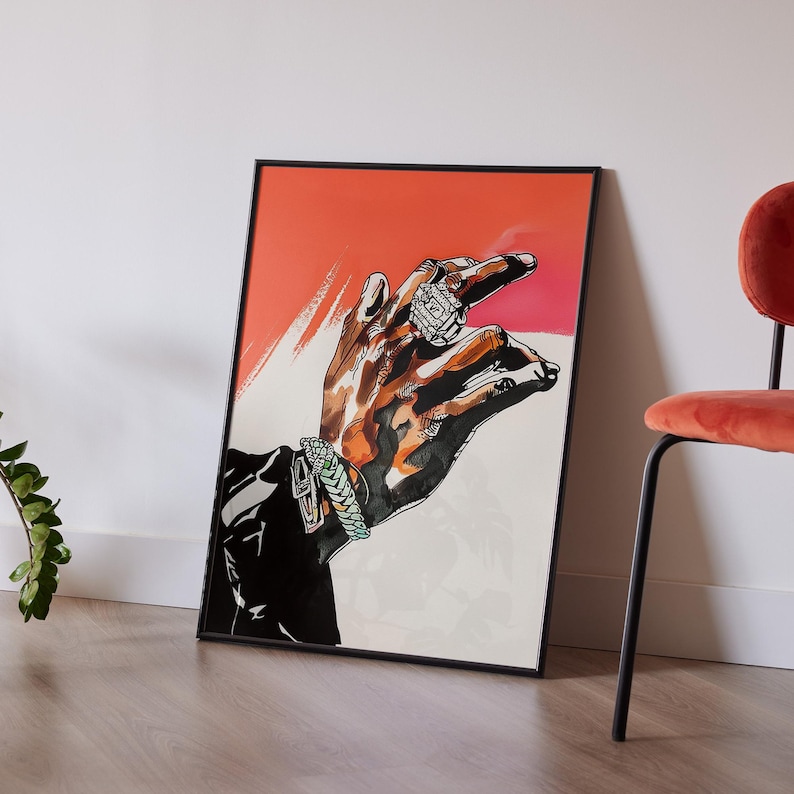 Hip Hop Poster, Jewelry and Chains, Street Art Print, Modern Urban Wall ...