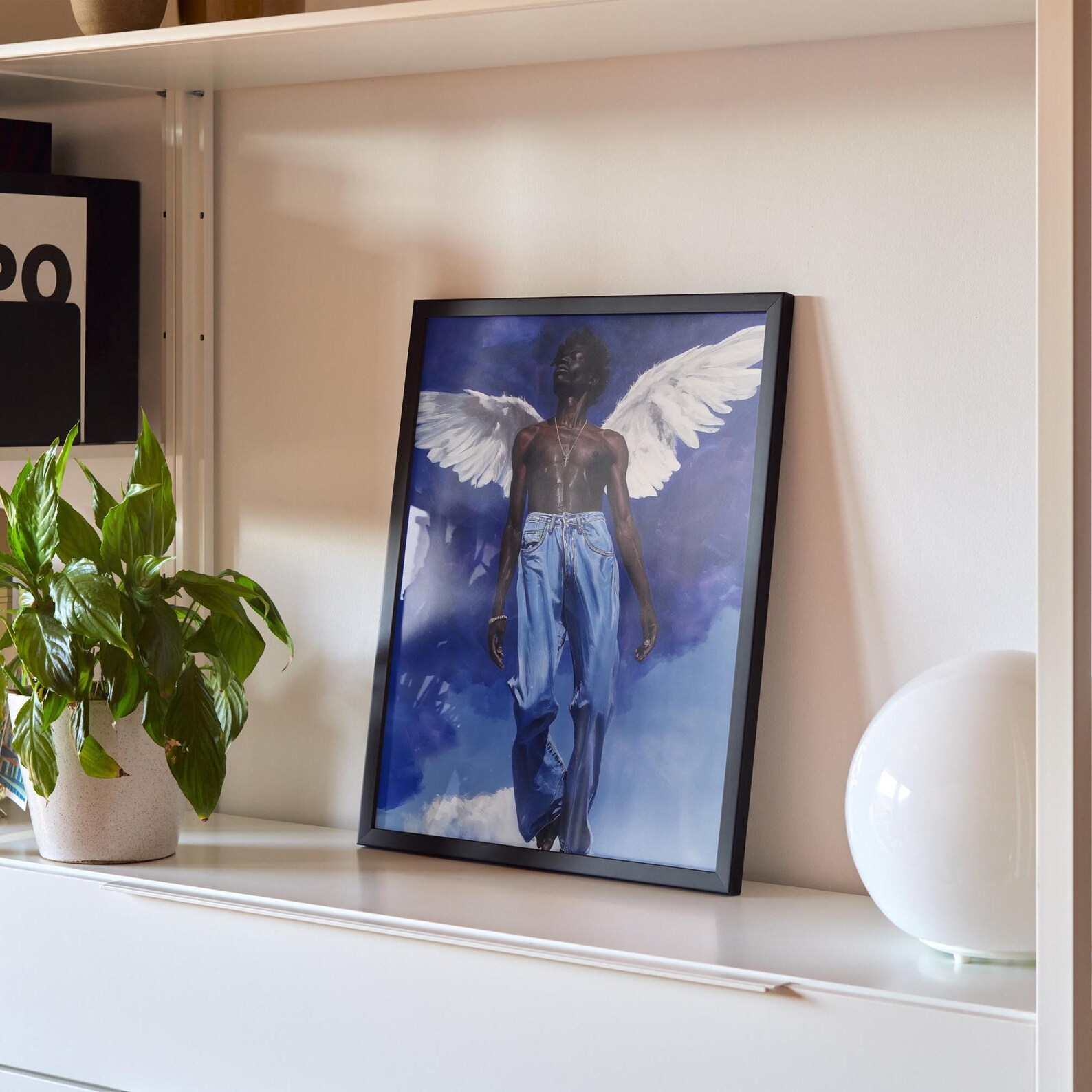 Black Boy Fly Poster, Urban Acrylic and Oil Painting, Modern Street Art ...