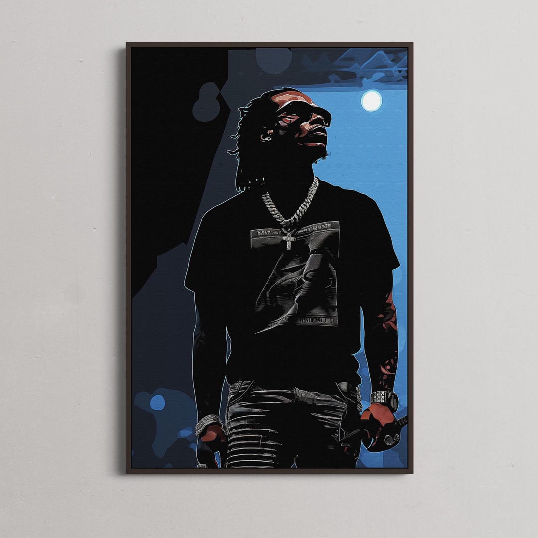 Gunna Poster, Modern Rap Icon Art, Urban Music Wall Decor, Hip Hop ...