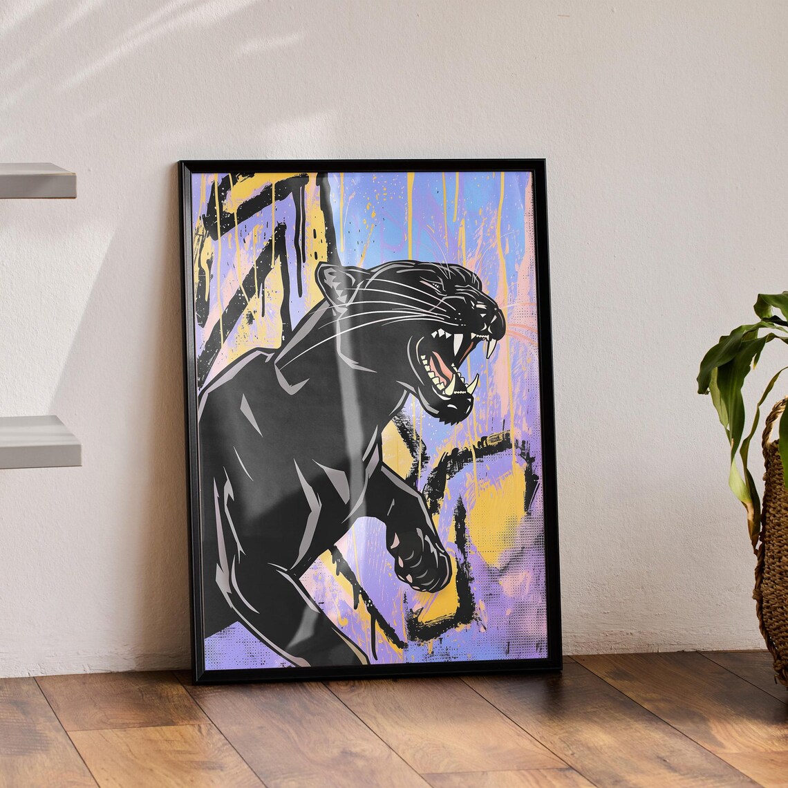 PVAMU Panthers Mascot Graffiti Poster, HBCU Art, Urban Wall Decor ...