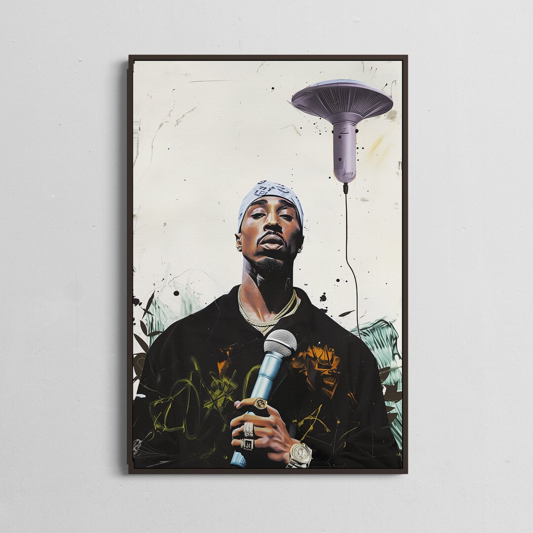 Tupac Shakur Poster, 2pac Hip Hop Print, Hypebeast Street Art, Modern Graffiti Wall Art, Home ...