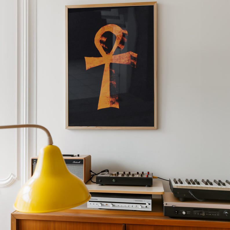 Ankh Symbol Wall Art, Ancient Egyptian Decor Print, Spiritual ...
