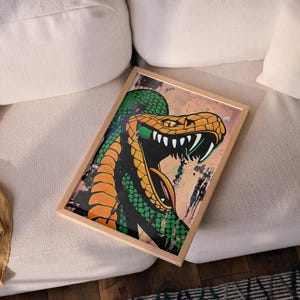 FAMU Rattlers Mascot Graffiti Poster, HBCU Art, Urban Wall Decor, Black ...