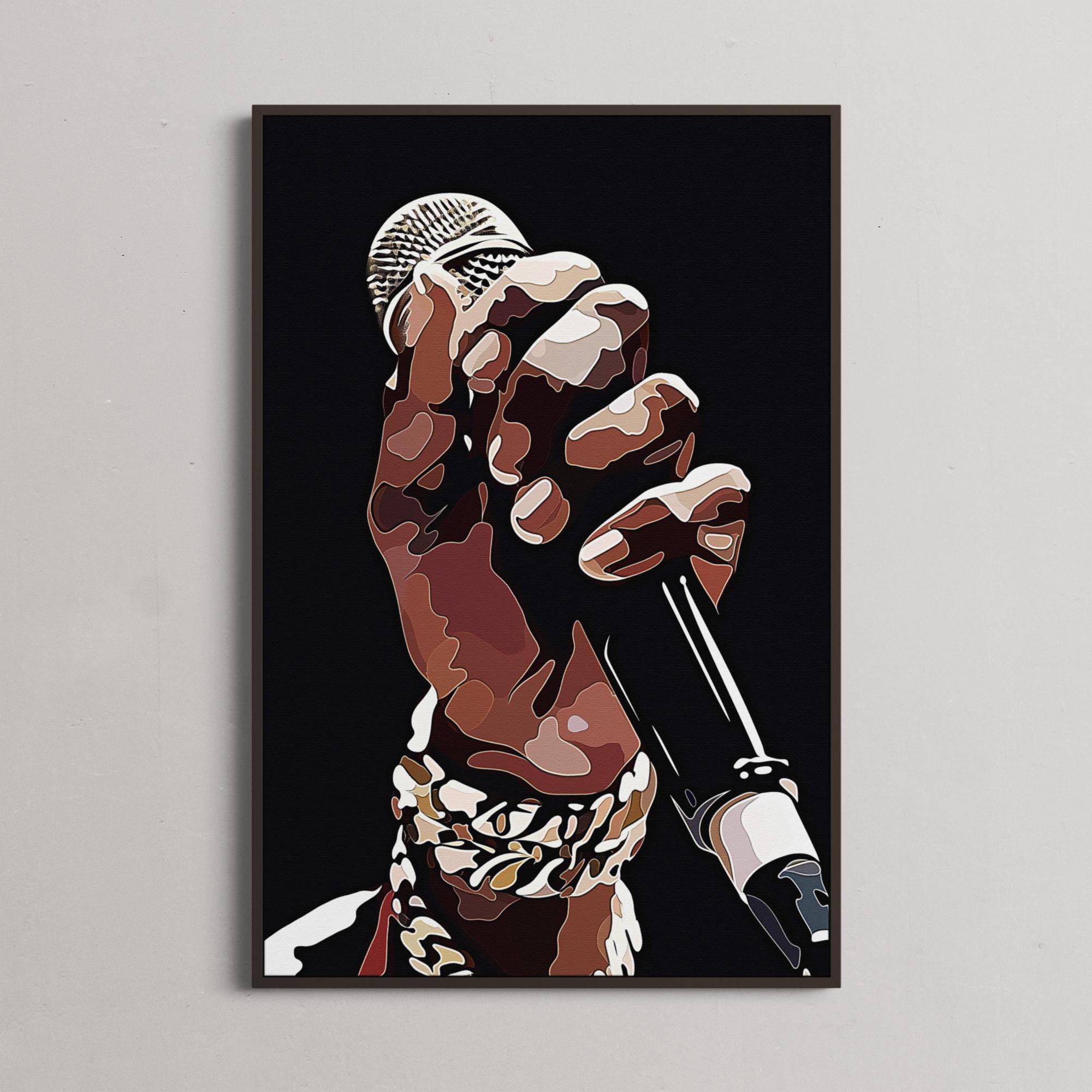 Hip Hop Poster, Hand Holding Mic, Urban Music Wall Art, Rap Culture ...