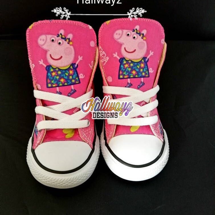 Custom Pink Peppa Pig Converse Shoes Birthday Sneaker - Etsy