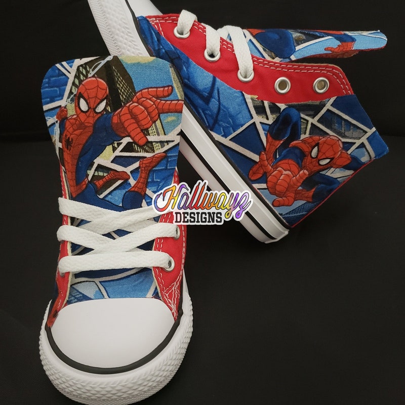 Spiderman Shoes - Etsy