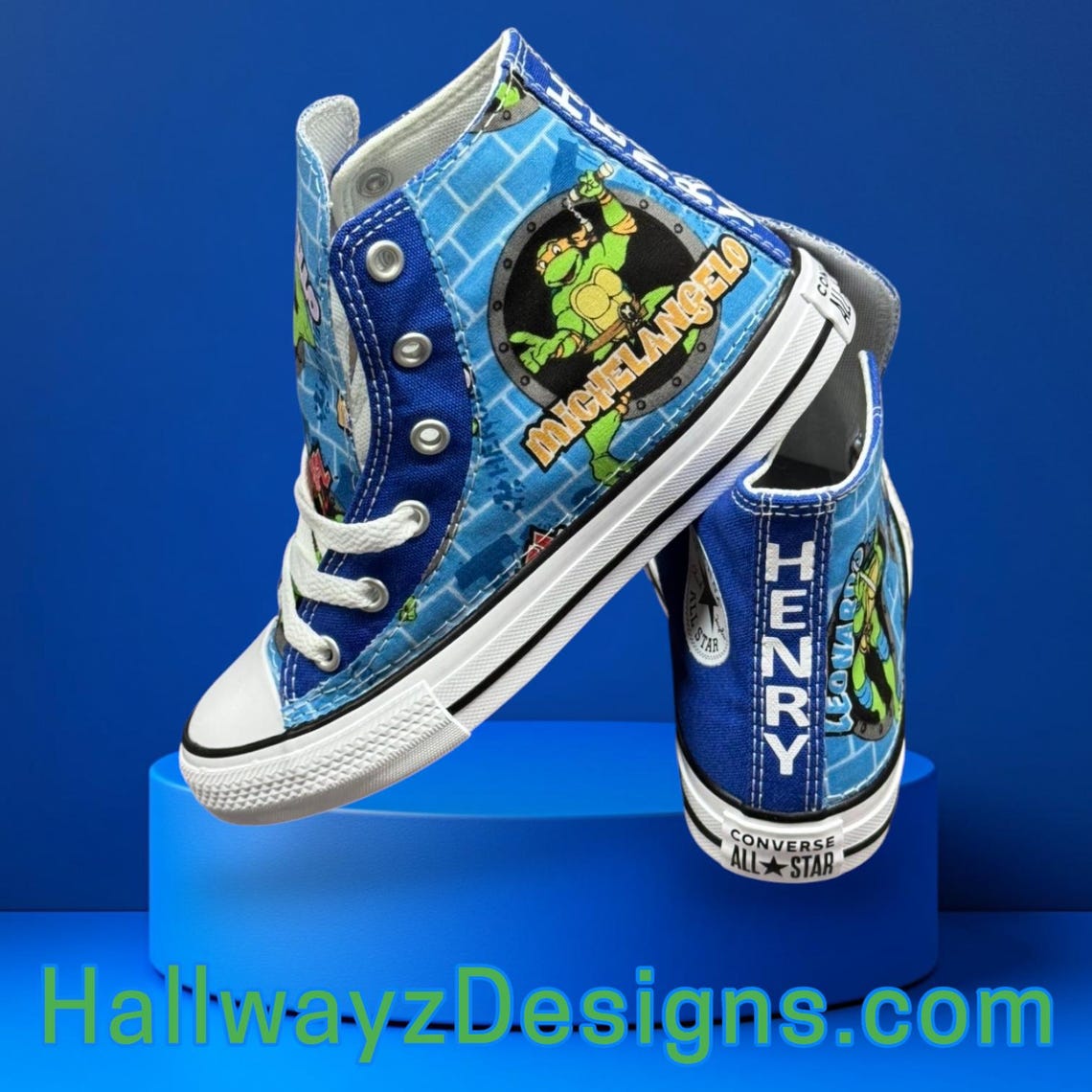 Custom TMNT Converse Sneakers: Personalized Birthday Gift - Etsy