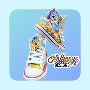 Custom Paw Patrol Converse Sneakers: Handmade Birthday Gift - Etsy
