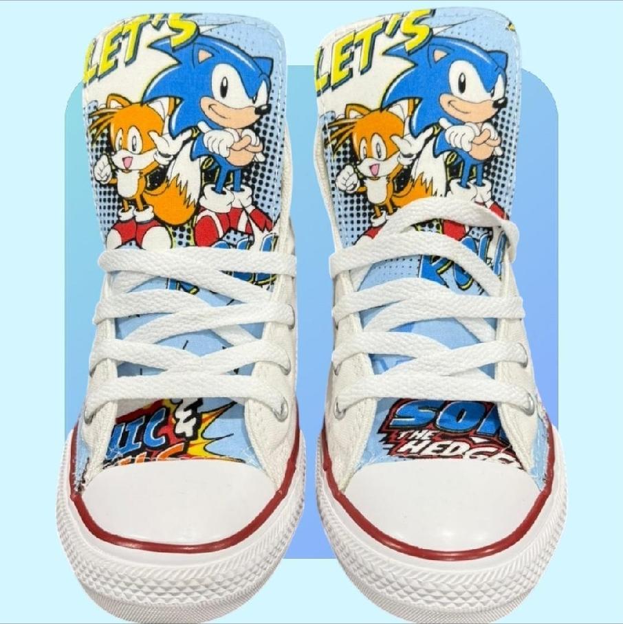 Custom Sonic & Tails Converse: Personalized Birthday Sneakers - Etsy