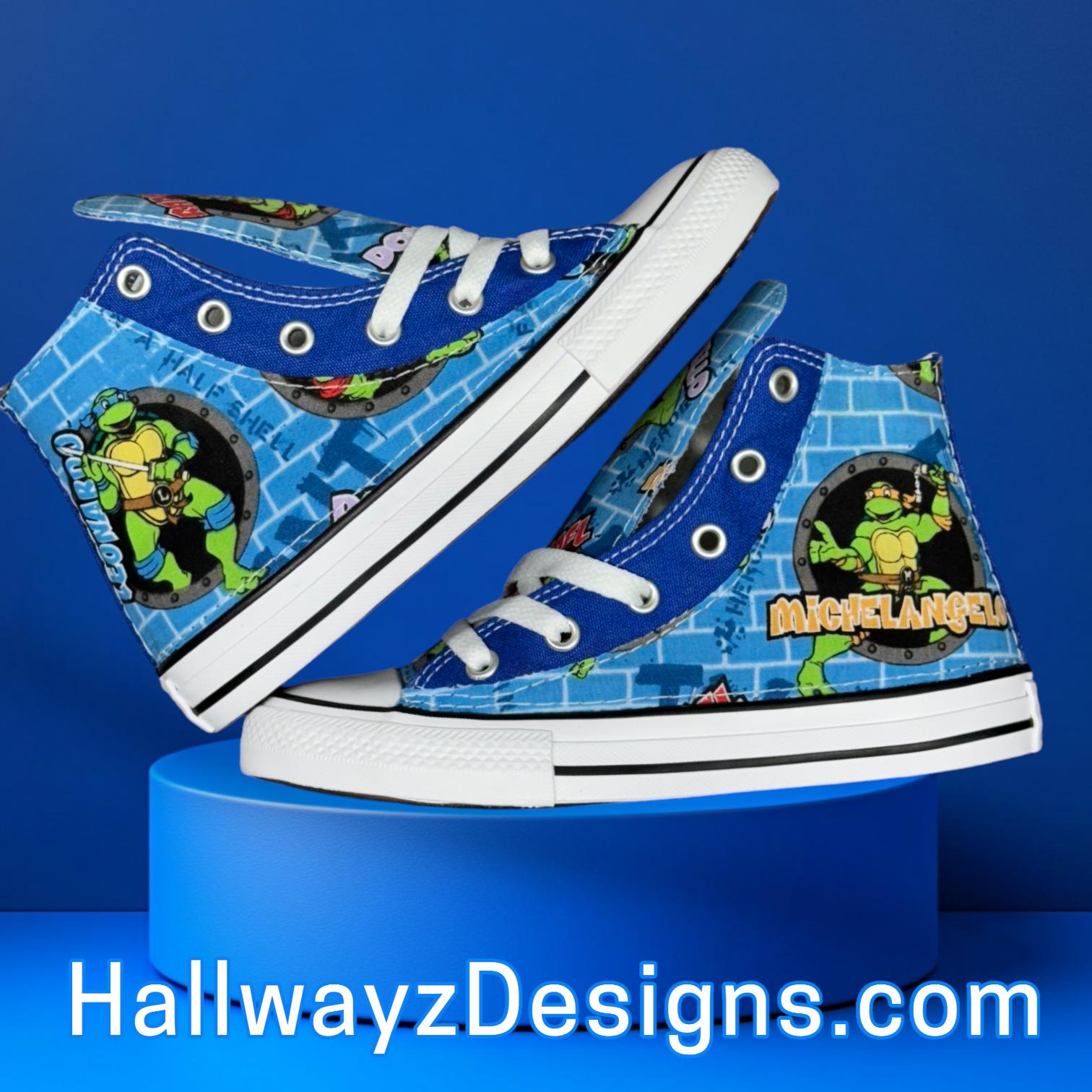 Custom TMNT Converse Sneakers: Personalized Birthday Gift - Etsy
