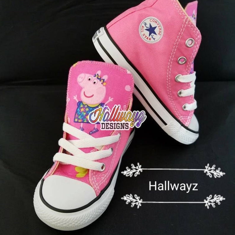 Custom Pink Peppa Pig Converse Shoes Birthday Sneaker - Etsy