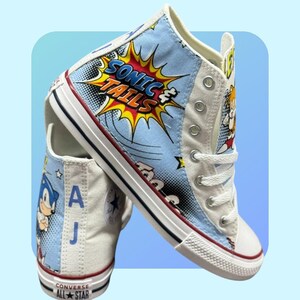 Sonic Tails Converse Shoes Birthday Toddler Sneaker by Hallwayz Designs ...