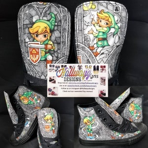 Custom Legend of Zelda Converse Shoes Birthday Sneaker Anime Cosplay ...