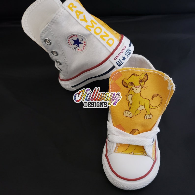 Custom Lion King Simba Converse Sneakers - Personalized Birthday Shoes ...